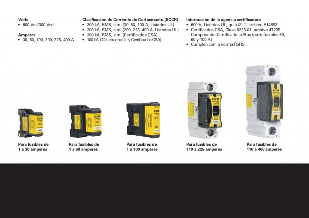 BASE PORTAFUSIBLE PARA FUSIBLES CUBE 100A - TCFH100N - Electrónica ...