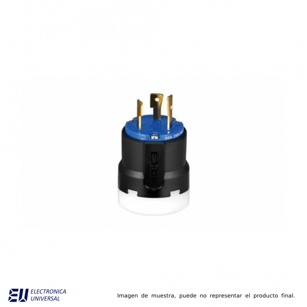 CLAVIJA ULTRAGRIP, 2P3H, 30A, 250VCA NEMA L6-30, GRADO INDUSTRIAL ...