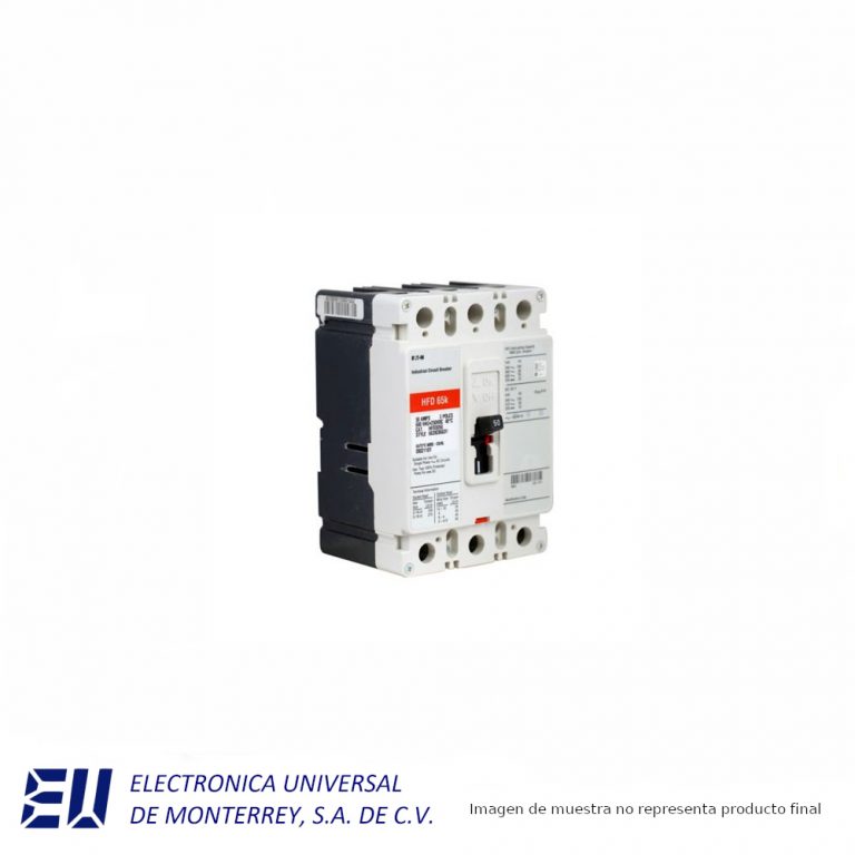 INTERRUPTOR TERMOMAGNETICO DE 3 POLOS SERIE C, 20 AMP, 600 VCA 250 VCD EATON - HFD3020L ...