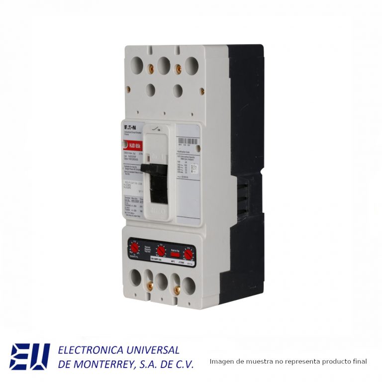 INTERRUPTOR TERMOMAGNETICO DE 3 POLOS SERIE C, 250 AMP, 600 VCA EATON - JD3250L - Electrónica ...
